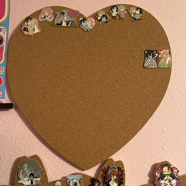 Heart Shaped Cork Board, Heart Corkboard, Heart Pin Board, Heart ...
