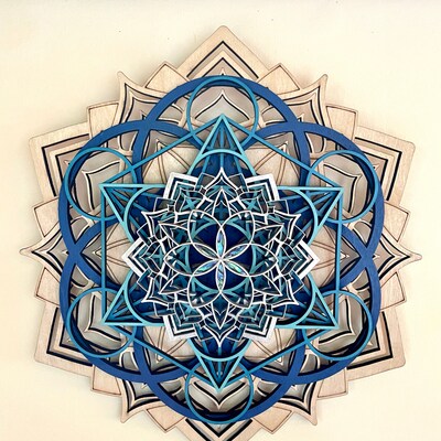 Sacred Geometry 2 Laser Cut Stencil Wall Art Crystal - Etsy