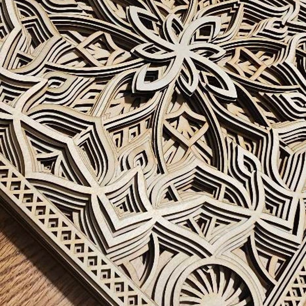 Digital File, Mandala DXF File, DXF File for Laser Cut, Layered Dxf ...