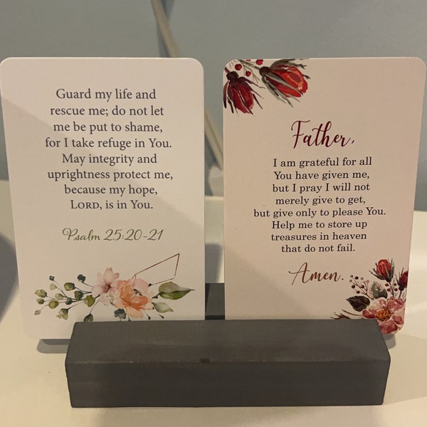 Scripture Card Stand for Desk, Wood Stand, Bible Verse Display, Stand ...