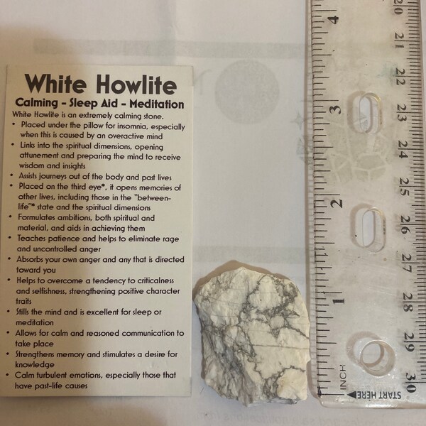 Raw White Howlite Stone - White Howlite Crystal - Rough White Howlite ...