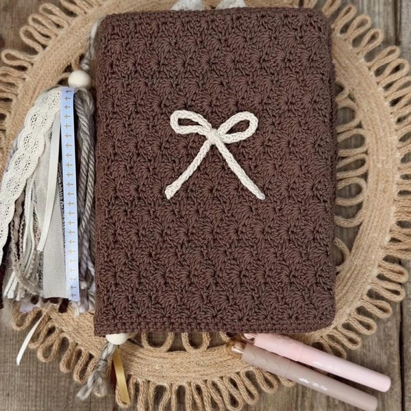 Crochet Bible Cover – Shell-stitch Pattern, Handmade, Cotton ...