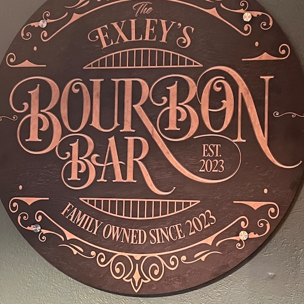 Bourbon Bar Sign, Whiskey Bar Sign, Bar Wall Decor,whiskey Bar Sign ...