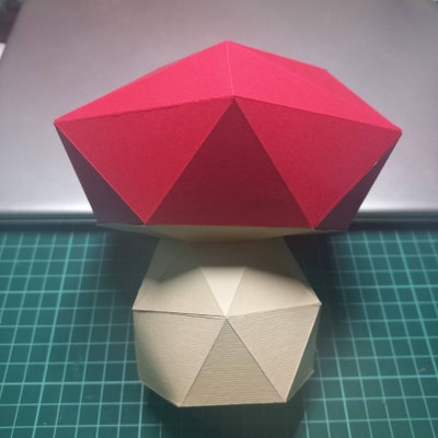 Mushrooms 3D Papercraft PDF, SVG Template for DIY Low Poly Mushroom ...