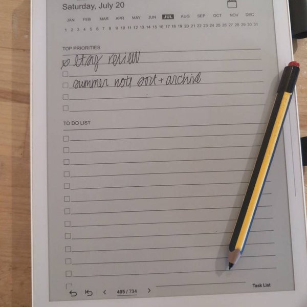 Daily Work Planner Templates for Remarkable 2 | 2025-2026 | Hyperlinked ...