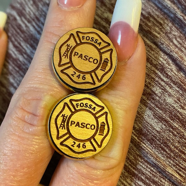 PERSONALIZED Firefighter Cufflinks. Laser Engraved. Wedding, Men's ...