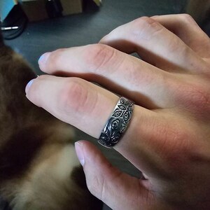 Silver MF DOOM Ring Red Gem MFDOOM Ring in Stainless Steel Mfdoom ...