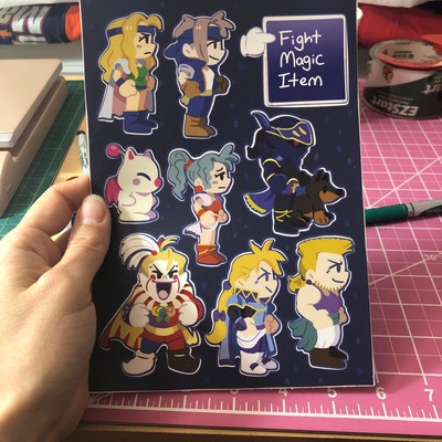 FF6 Character Sprites Vinyl Sticker Sheet - Etsy