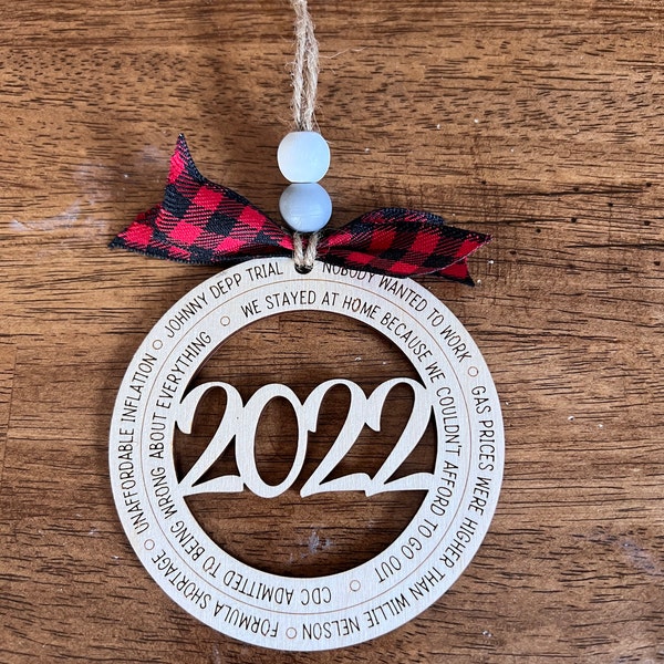 2022 Holiday Ornament SVG Lightburn File Digital Ver2 - Etsy