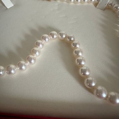 Authentic Japanese Akoya Pearl Necklace - Etsy