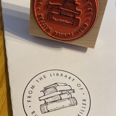 Library Stamp 31 Wooden or Self-inking Calligraphy Bookplate Stamp, Ex ...