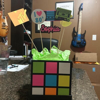 80s Centerpiece, I Love the 80s Centerpiece, 80s Party - Etsy