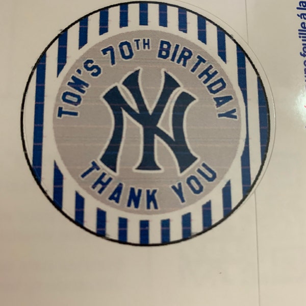 Yankees Party Favor Tags DIY / Stickers / Labels / Gift Bag Tag ...