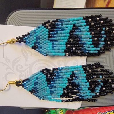 Ulu Uluaq Peyote Stitch Earrings Pattern Seed Beaded - Etsy