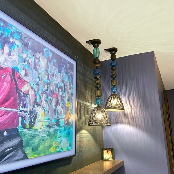 Blown Glass Pendant Light Kitchen Island Ceiling Light Pendant Light ...