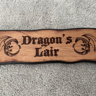 Custom Dnd Dragon Dungeon Sign Personalized Dungeons and Dragons Roll ...