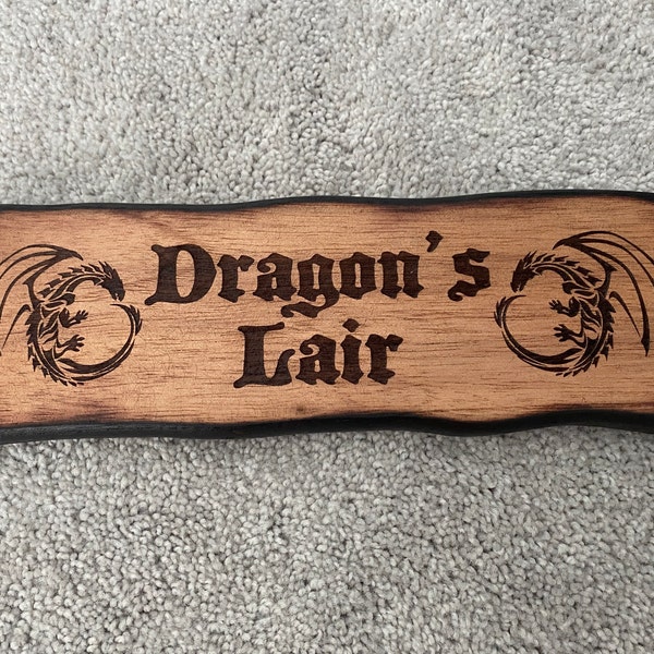 Custom Dnd Dragon Dungeon Sign - Personalized Dungeons and Dragons ...