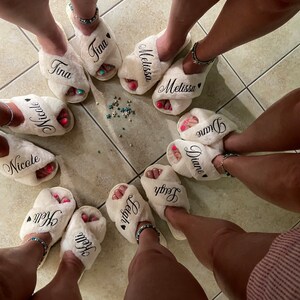 Custom Name Fluffy Slippers Personalized Gift for Best Friend ...