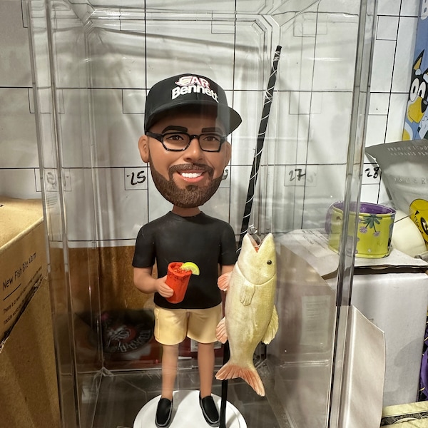 Personalized Fishing Bobblehead, Custom Fisherman Bobbleheads, Custom ...