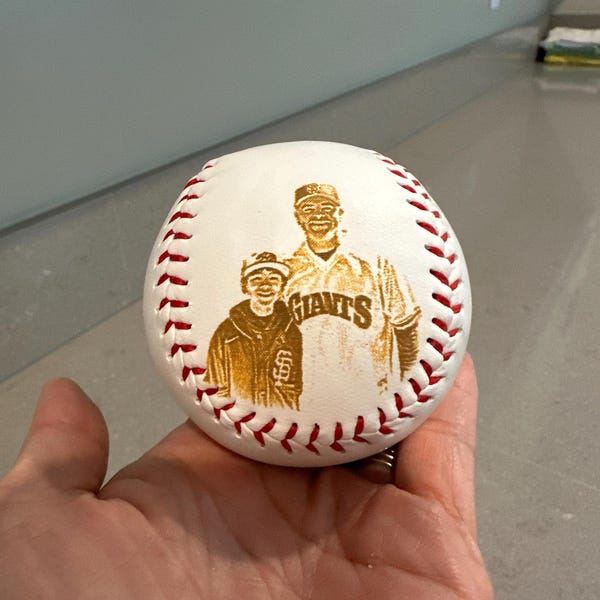 Photo Engraved Leather Baseball, Personalized Keepsake Trophy - Etsy