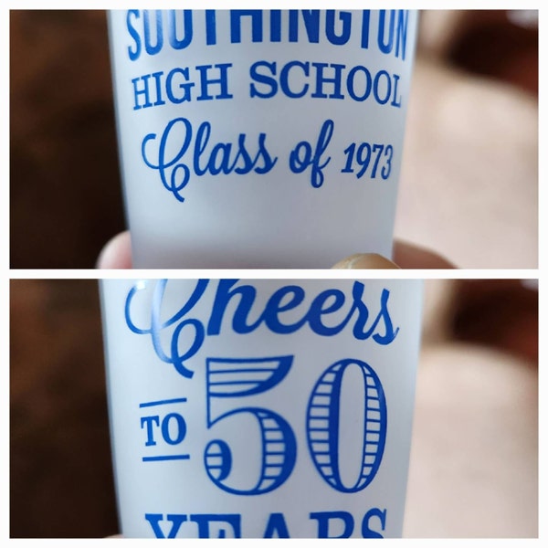 High School Reunion Shot Glasses, Class of 2016 Reunion, 10 Year ...