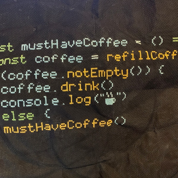 Musthavecoffee Cross Stitch Pattern: Programmer Gift (digital Download ...