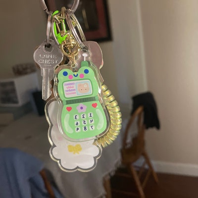 Froggy Flip Phone Acrylic Keychain-acrylic Keychain,cute Frog Keychain ...