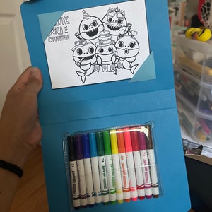 AMA Coloring Suitcase Box With Wax Crayon Insert Handle Box - Etsy