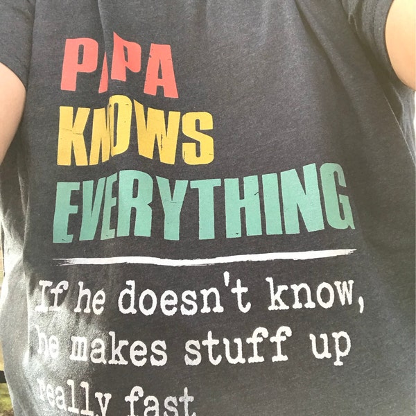 Papa Knows Everything Shirt,new Dad Shirt,dad Shirt,daddy Shirt,father ...