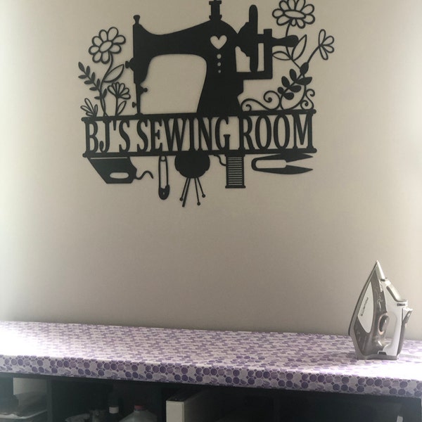 Sewing Room Sign, Personalized Sign, Sewing Sign. Metal Sewing Sign ...