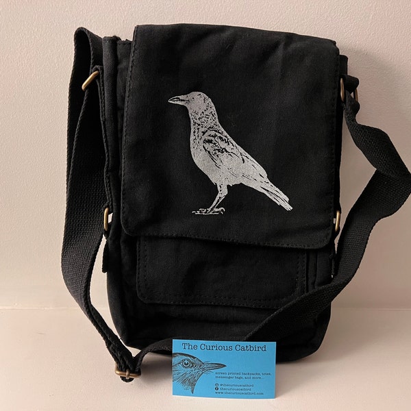 Crow Raven Tech Bag Small Purse Crossbody Shoulder Bag 11x7x2 Inches - Etsy