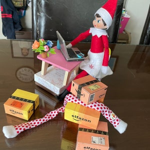 Christmas Elf Sized Elfazon Boxes amazon Elf Prop Idea - Etsy Australia