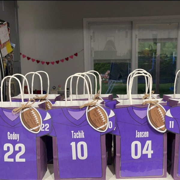 Editable Baseball Team Party Favor Tags, Personalized, Jersey Shaped ...