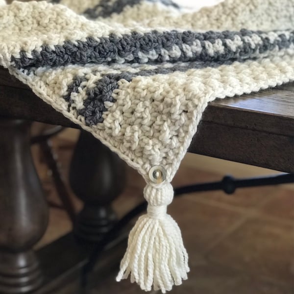 Chunky Blanket Crochet Pattern, Chunky Icelandic Blanket Pattern, Easy ...