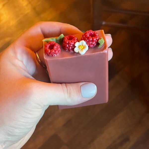 Raspberry Scented Handmade Soap, Summer Housewarming Gift, Fresh and ...