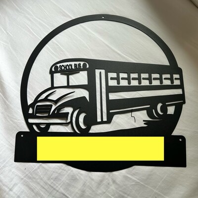 Custom School Bus Metal Sign,personalized School Bus Sign Name,gift for ...