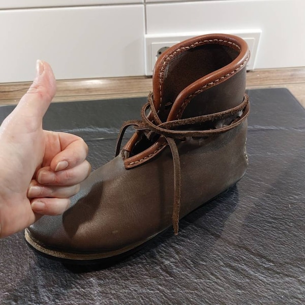 Birka Shoes HAND SEWN for Vikings / PROMOTION / Medieval Shoes / Thick ...