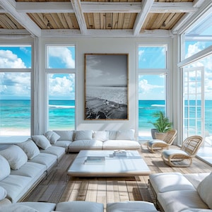 Farmhouse SPA Bathroom Frame Mockup, Minimal Bathtub Artwork Display ...