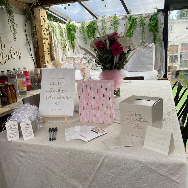 Baby Name Suggestion Box - Baby Shower Games - Baby Shower Keepsake ...