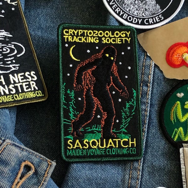 SASQUATCH Patch - Cryptozoology Tracking Society Bigfoot Cryptid ...