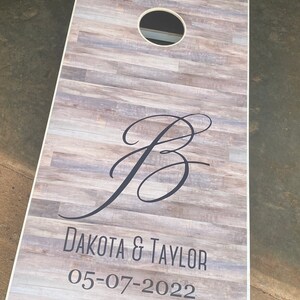Custom Monogram Cornhole Boards Design Personalized Outdoor - Etsy