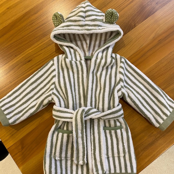 Bathrobe Sewing Pattern for Kids, Hooded Bathrobe, Kids Pattern, PDF ...