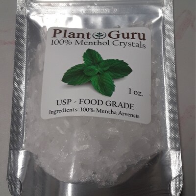 Menthol Crystals USP Food Grade 100% Pure Mentha Arvensis, DIY Steamers ...
