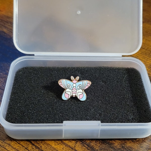 Green Black White Butterfly Moth Enamel Pin / Agender Pride Flag ...