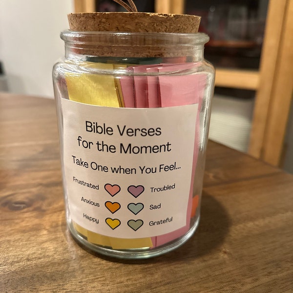 DIY Jar of Bible Verses for Emotions - Instant Download - Printable ...