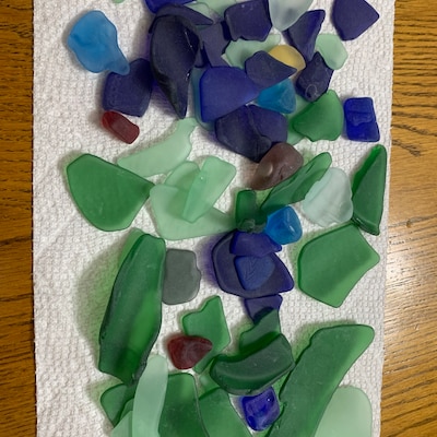 Large Sea Glass Beach Glass Ocean Tumbled Sea Glass Frosty Sea Glass ...