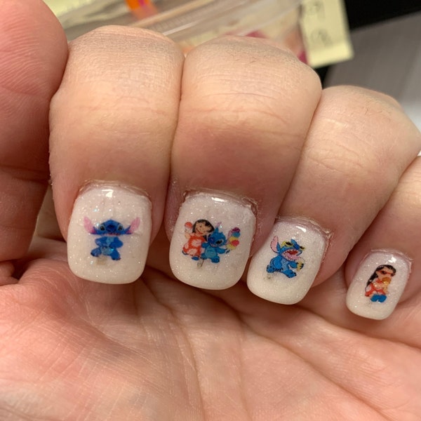 64 Lilo and Stitch Nail Decals - A1218 - Etsy