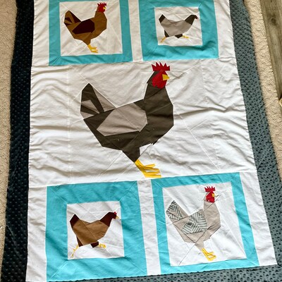Chicken Run Quilt Block, Paper Pieced Quilt Pattern, PDF Pattern ...