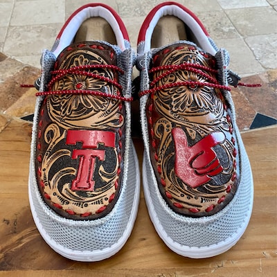 Sheridan Floral With Initials Custom Leather Hey Dudes Shoes - Etsy