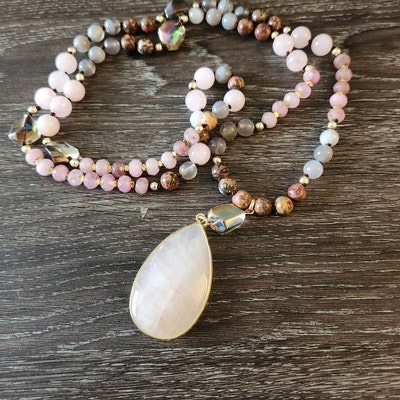 Boho Jewelry With Natural Stones, Semi Precious Stone Necklace ...